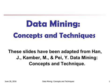 Data Mining Concepts And Techniques