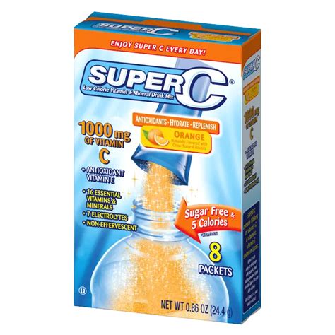 Super C Singles To Go Vitamin And Mineral Orange Water Drink Mix Water