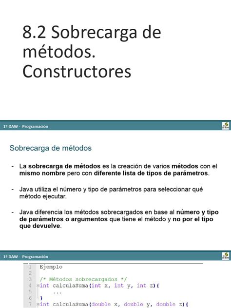 8 2 Constructores Y Sobrecarga Pdf