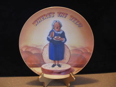 1984 Wendys Clara Peller Wheres The Beef Collector Plate