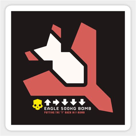 Hd2 Stratagem Eagle 500kg Bomb Helldivers 2 Sticker Teepublic