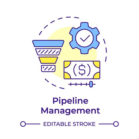 Pipeline Management Multi Color Concept Icon Business Intelligence Workflow Streamline Round