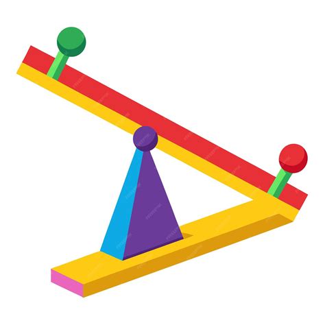 Colorful Seesaw Clip Art And Vector Design With A White Background