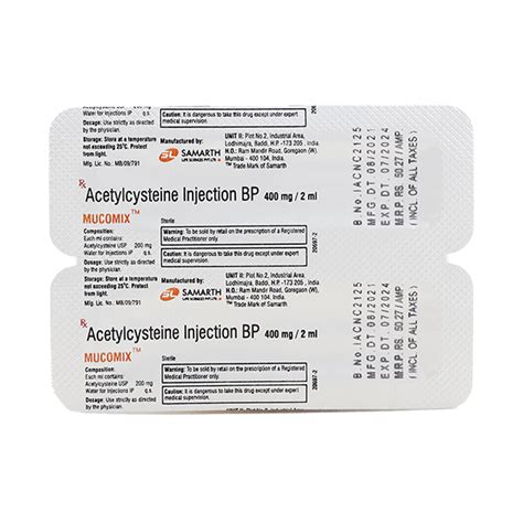 Mucomix 400mg Injection 2ml Price Uses Side Effects Netmeds