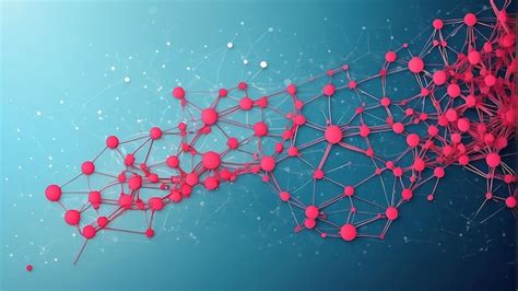 Premium Photo Pink And Blue Abstract Network Of Nodes And Connections
