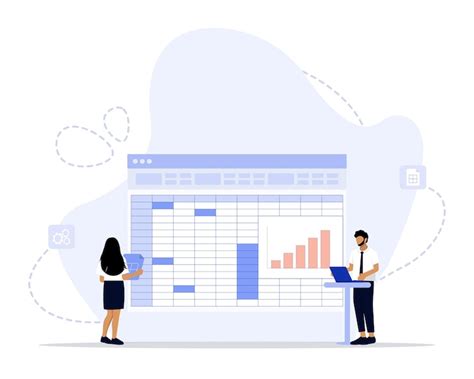 Premium Vector Spreadsheets Concept Illustration