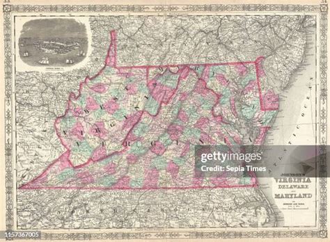 Map Of Virginia And Maryland Photos And Premium High Res Pictures