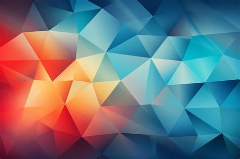 Premium Ai Image Geometric Triangular Patterns In Multicolor Generative Ai