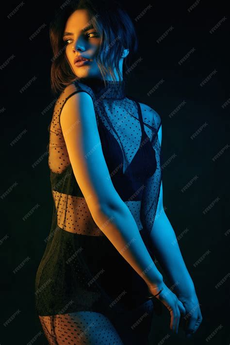 Premium Photo Sensual Beautiful Brunette Woman In A Sexy Fashion