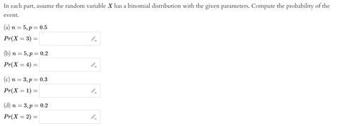 Solved In Each Part Assume The Random Variable X Has A Chegg