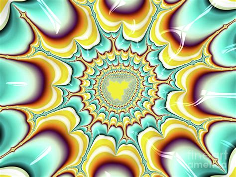 Summer Mandelbrot Star Digital Art By Elisabeth Lucas Fine Art America