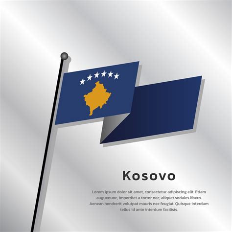 Illustration Of Kosova Flag Template 13370314 Vector Art At Vecteezy
