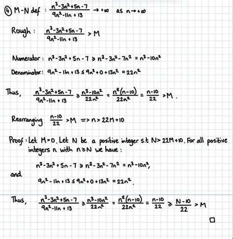 Proving The Limit Of A Sequence Using The M N Definition Of A Limit R
