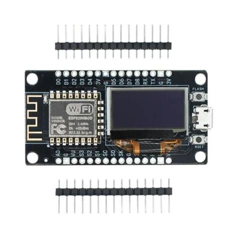 Placa De Desenvolvimento Esp8266 Nodemcu Com Tela Oled De 096 E