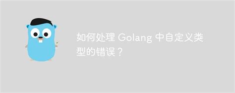 如何处理 Golang 中自定义类型的错误？ 叮当号
