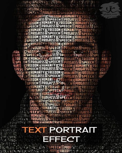 Text Portrait Effect In Photoshop Text Portrait Portrait Photoshop Photoshop
