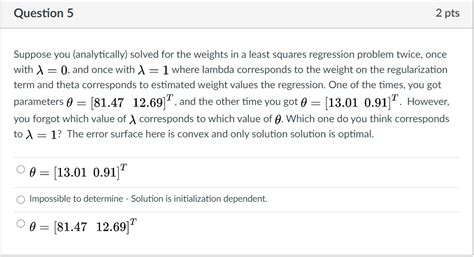 solved question 5 2 pts suppose you analytically solved