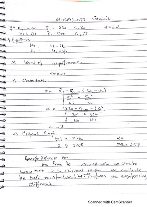 Statistics Inference Docsity