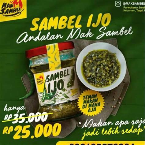 Jual Cod Sambel Ijo Mak Sambel 150ml Shopee Indonesia