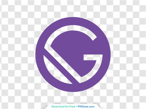 Gatsby Icon Main Logo Symbol Purple Circle Modern Flat Design Free Png Pngate