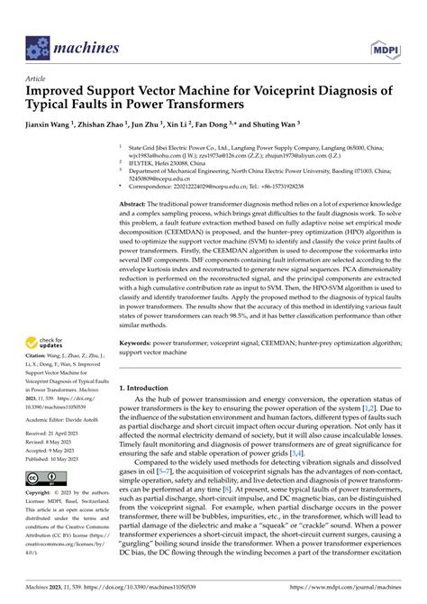 Pdf Improved Support Vector Machine For Voiceprint Diagnosis Of