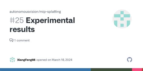 Experimental Results · Issue 25 · Autonomousvisionmip Splatting · Github