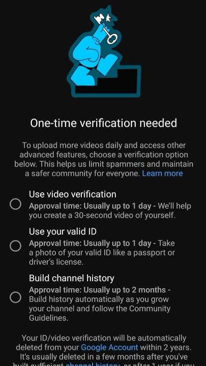 One Time Verification Need Daily Upload Limit Videos Problem Solved