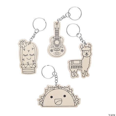 Color Your Own Fun Fiesta Keychains 12 Pc Oriental Trading