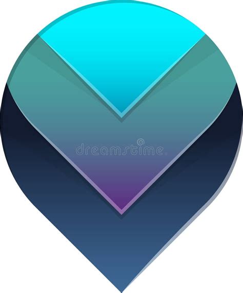 Abstract Location Pin Logo Illustration In Trendy And Minimal Style Stock Vector Illustration