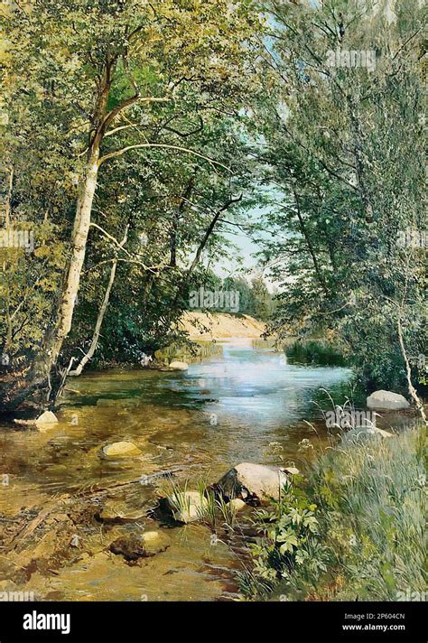 Шильдер Андрей Николаевич Лесной ручей Русская школа Xix века Shilder Andrei Nikolaevich