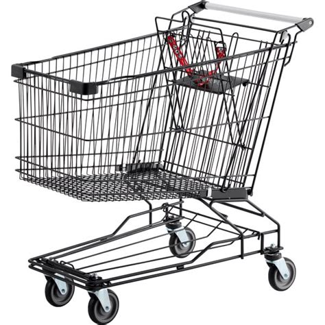 Regency Supermarket Black Shopping Cart 63 Cu Ft