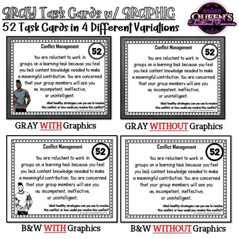 Conflict Resolution Situation Cards Conflict Resolution Worksheets