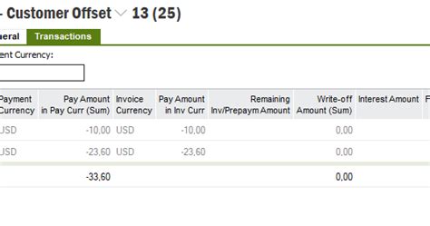 using sum search in context in customer offset screen on few columns ifs community