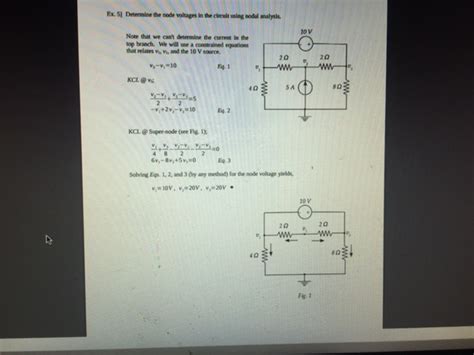 Solved Ex Determine The Node Voltages In The Circuit Chegg