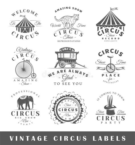 Set Of Elements Of The Circus Stock Vector Illustration Of Lion Applause 68513994