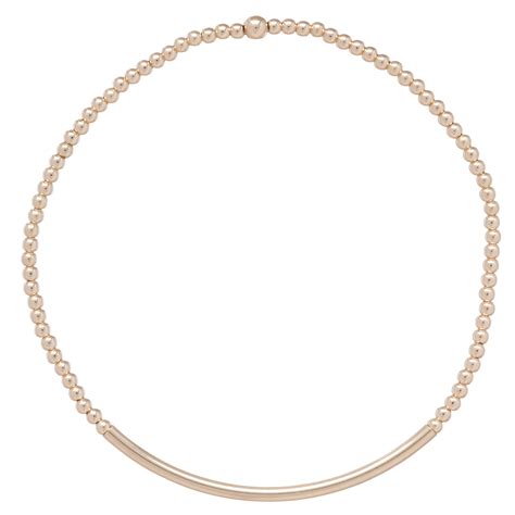 Classic Gold 2mm Bead Bracelet Bliss Bar Gold The Bronze Lady