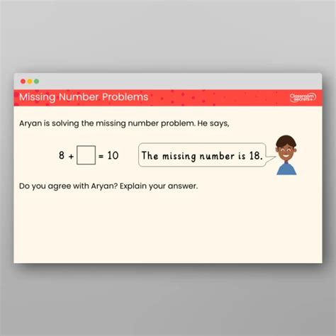 year 1 missing number problems teaching ppt resource classroom secrets