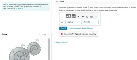 [solved] gear a is held fixed and arm de rotates clockwi