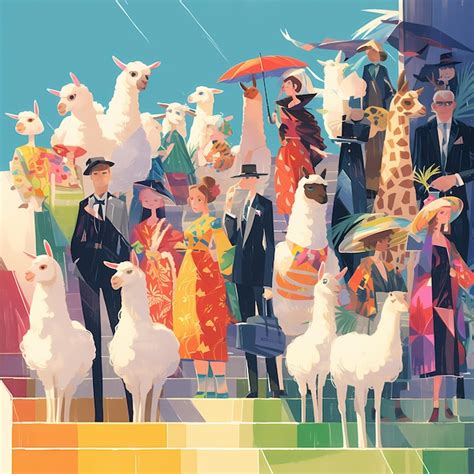 Premium Photo Luxurious Fashion Event With Unique Models