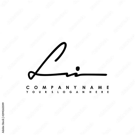 Li Initials Signature Logo Handwriting Logo Vector Templates Logo For Business Beauty