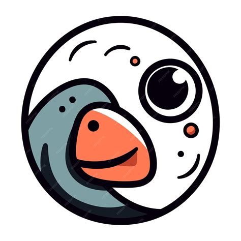 Premium Vector Funny Cartoon Duck Vector Illustration Isolated On A White Background