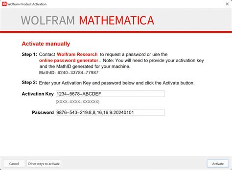 Wolfram Support Quick Answers How Do I Manually Activate Mathematica