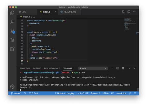 Your First Node App Neurosity Sdk