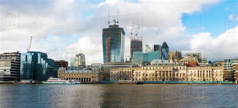 London Skyline On Waterfront London United Kingdom Royalty Free