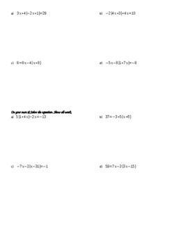 Solving Multi Step Equations Distributive Property By Catherine Breaux
