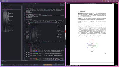 Vim With Nerdtree Vimtex And Vim Clap Rvimporn