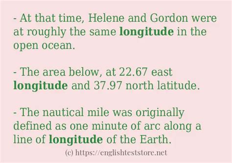 Example Sentences Of Longitude EnglishTestStore Blog
