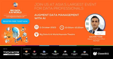 Big Data And Ai World Asia On Linkedin Bdwa Bigdata Techweeksingapore