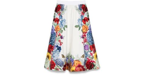 Alice Olivia Earla Midi Skirt In Red Lyst