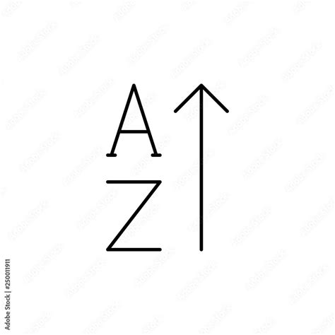 Ascending Format Order Icon Element Of Text And Typography For Mobile Concept And Web Apps